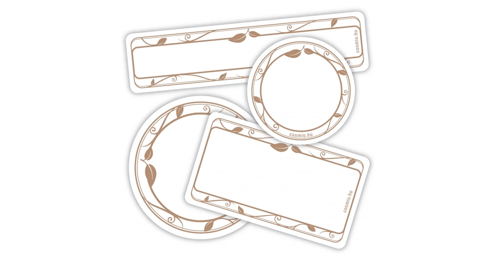 Öntapadós papírcímkék, barna - Cosmio Natúrkozmetikai Szakáruház