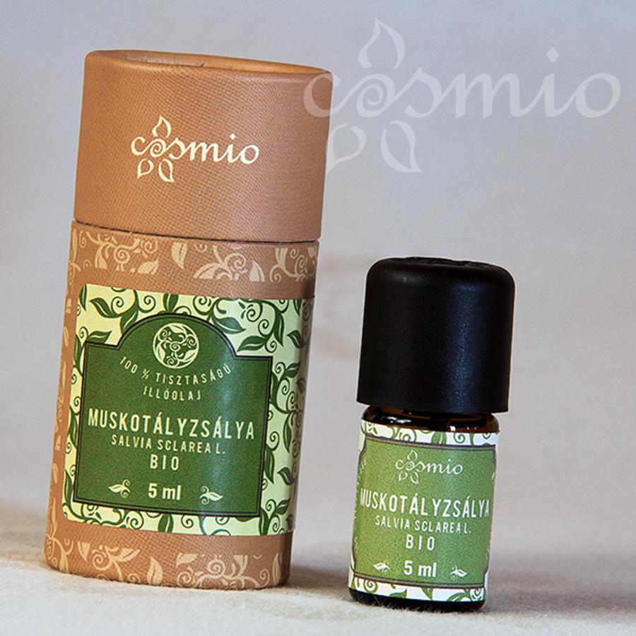 Muskotályzsálya illóolaj, BIO, 100%-os - Cosmio Natúrkozmetikai Szakáruház